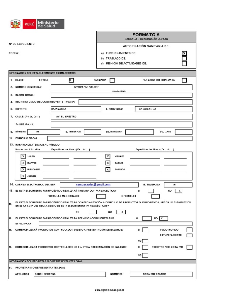 Formato A Digemid - Minsa | Descargar gratis PDF | Farmacia | Química medicinal