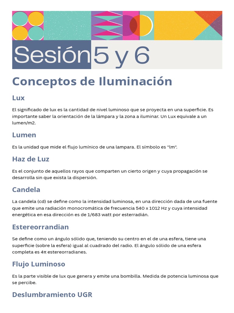 Conceptos de Iluminación | PDF | Encendiendo | Ligero