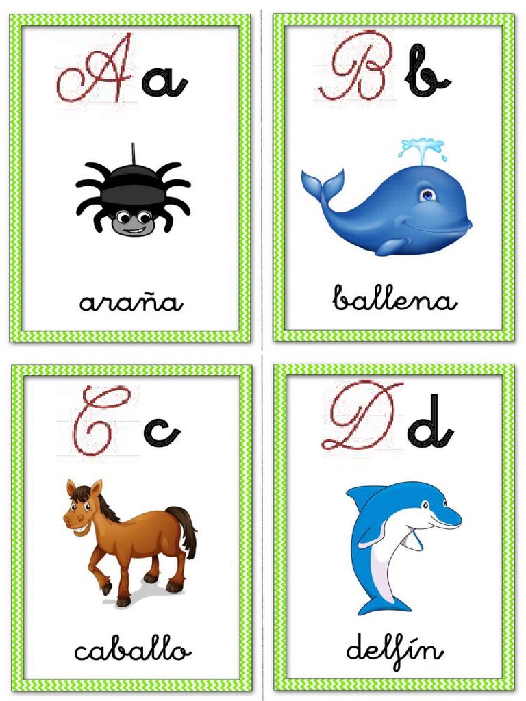 ABECEDARIO ILUSTRADO CURSIVA | PDF