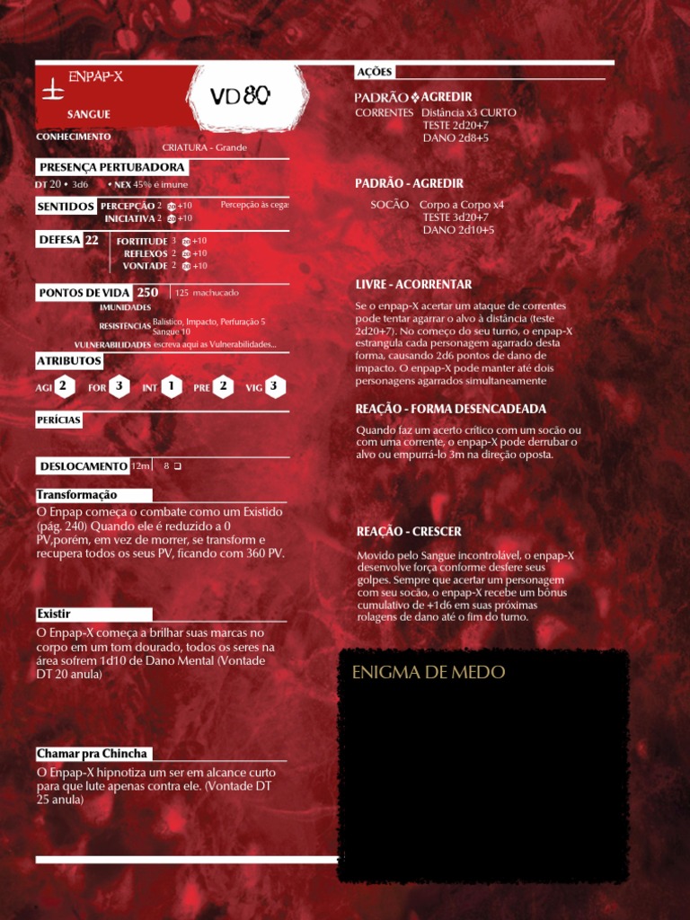 Ficha Enpap-X Enfraquecido | PDF