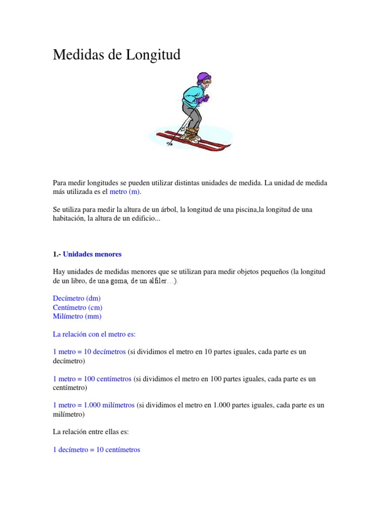 Medidas de Longitud - Docx 24-06 | PDF | Cantidad | Distancia