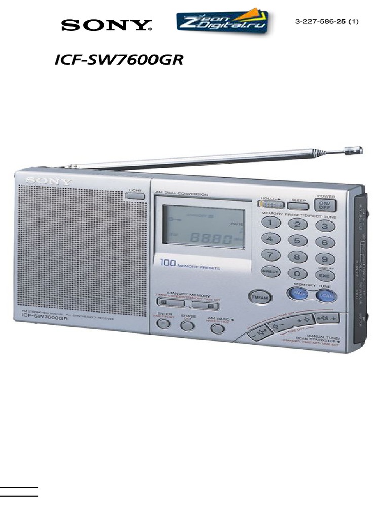 Sony Icf-Sw7600gr | PDF