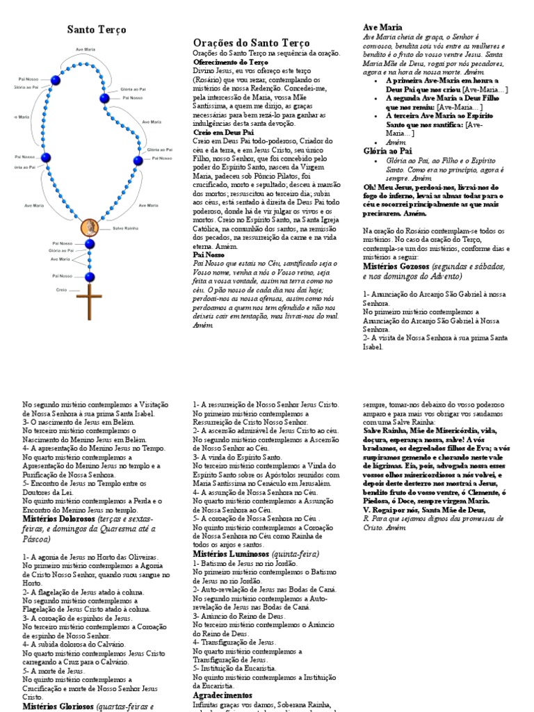 Santo Terço | PDF | Rosário | Oração
