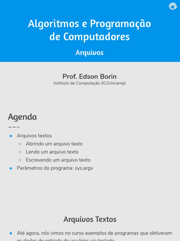 MC102 Aula23 | PDF | Arquivo de texto | Python (linguagem de programação)