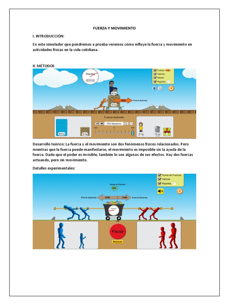 FUERZA Y MOVIMIENTO -trabajo | PDF