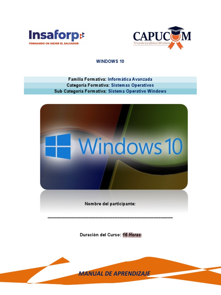 MANUAL TEÓRICO Windows | PDF | Windows 10 | Microsoft Windows