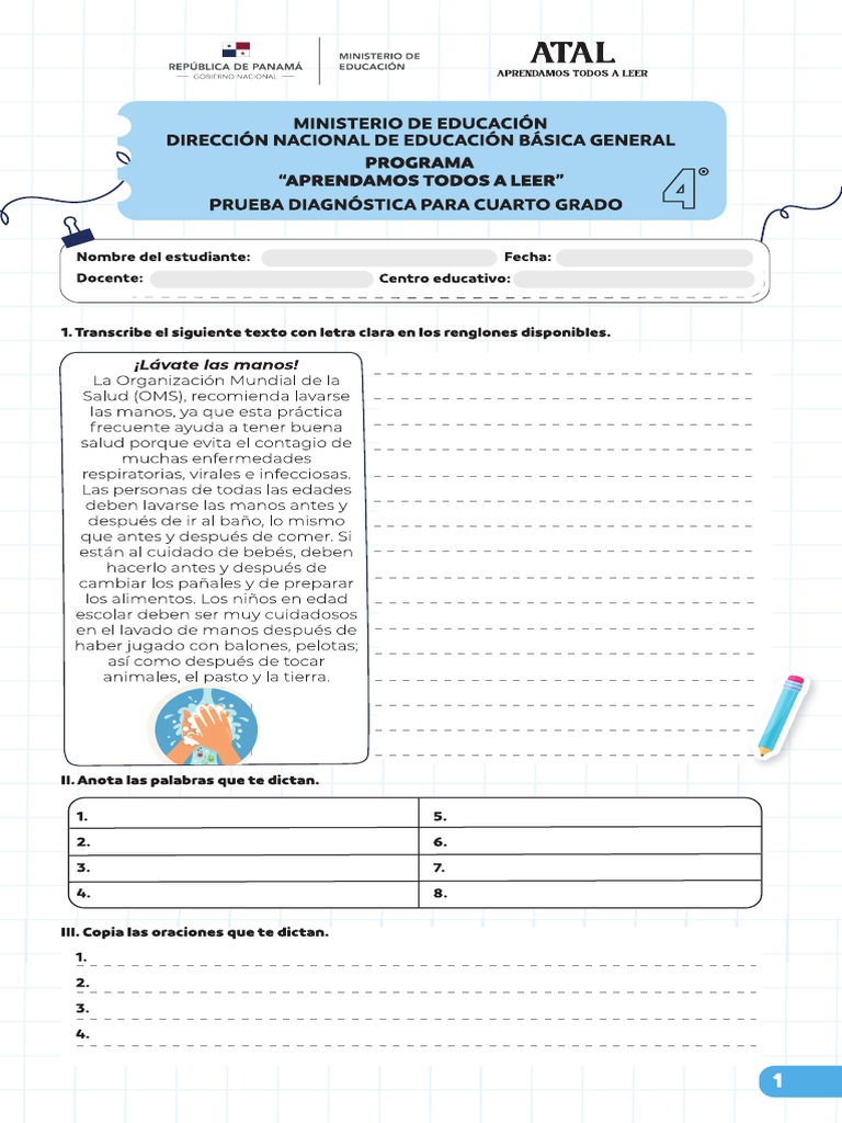 4º Prueba Final Cuarto Grado Impresion | PDF