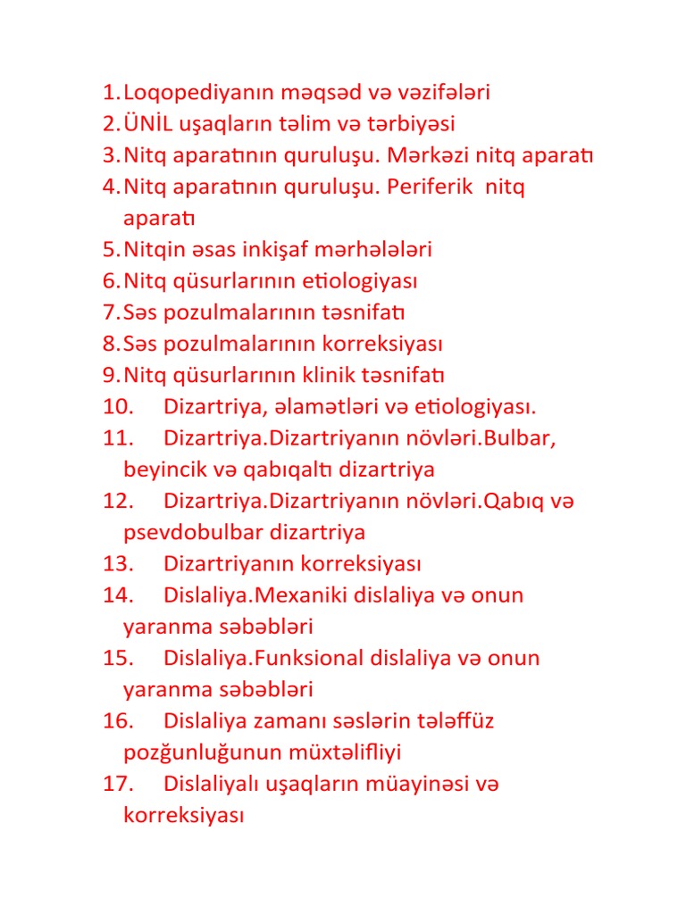 loqopediya imtahan | PDF