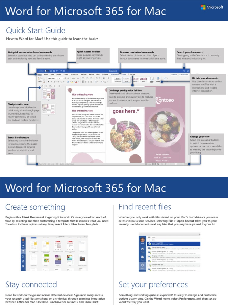 Word for Mac Quick Start Guide | PDF | Software Development | System ...
