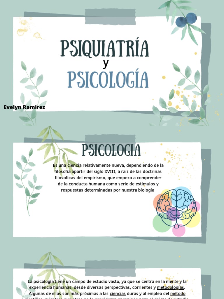 Psicología y Psiquiatría: Conceptos Clave | PDF | Psiquiatría | Sicología