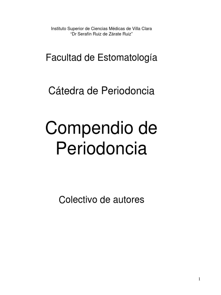 Compendio de Periodoncia | PDF | Epitelio | Tejido conectivo