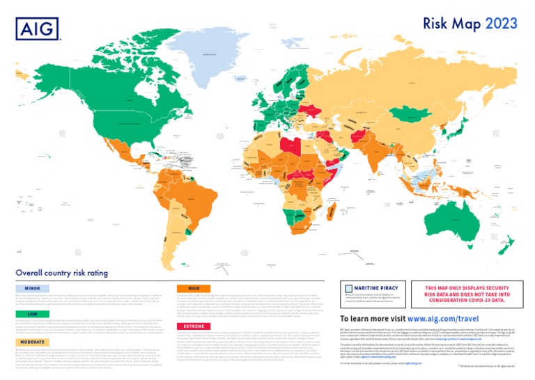 #2023 Aig Travel Security Risk Map | Download Free PDF | Arctic Ocean
