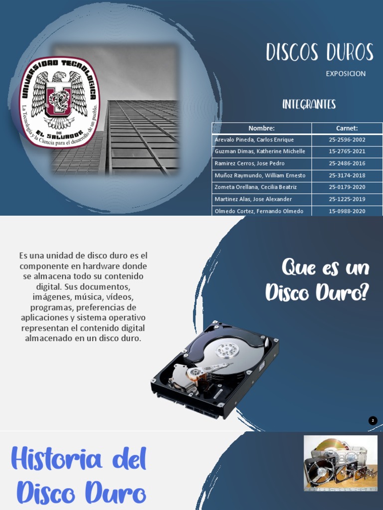 Discos Duros Exposicion de OCOM | Descargar gratis PDF | Disco duro | Almacenamiento de datos de ...