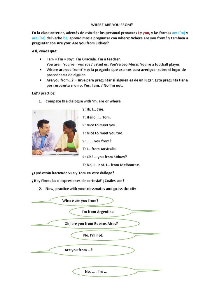 Class3 - WHERE ARE YOU FROM | PDF