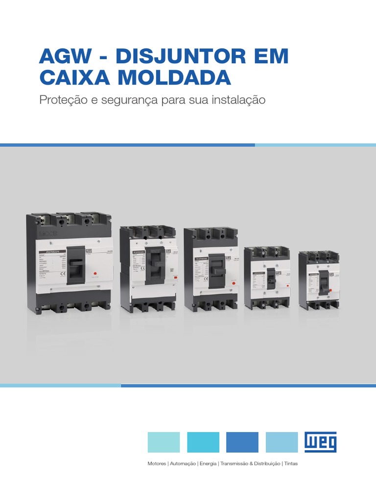 WEG Disjuntor em Caixa Moldada Agw 50051732 Catalogo Portugues BR DC ...