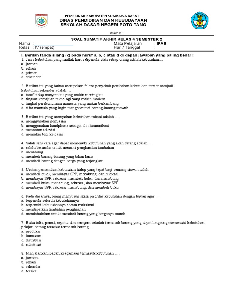 Sas Ipas Kelas 4 | PDF