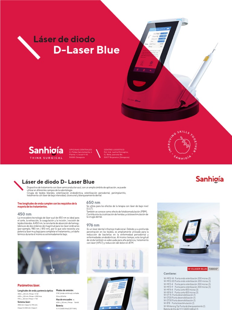 D-Laser-Blue Ficha de Producto Sanhig A | Descargar gratis PDF | Láser