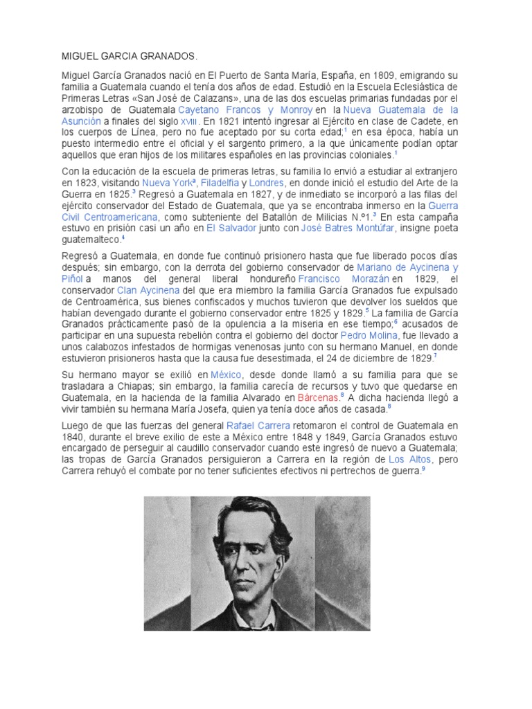 Miguel Garcia Granados | PDF | Guatemala | Centroamérica Miguel Garcia Granados | PDF | Guatemala | Centroamérica