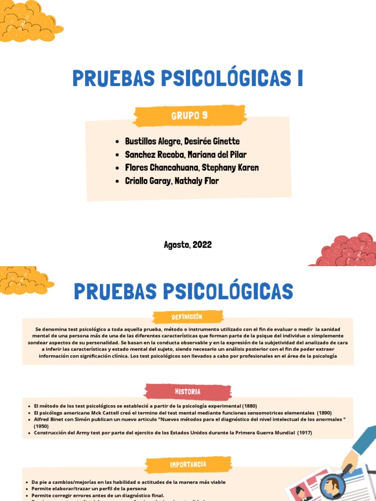 Actividad 1 - Pruebas Psicológicas 1 | PDF