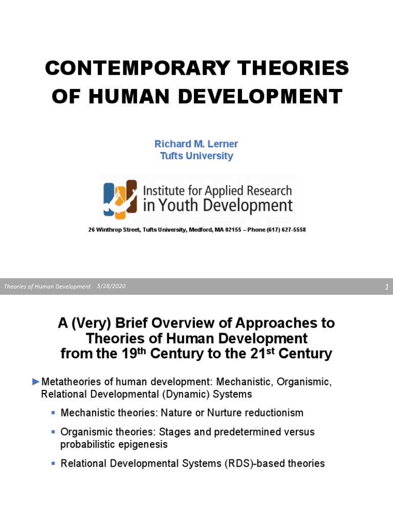 Contemporary Theories of Human Development - April 27 2020 | PDF ...