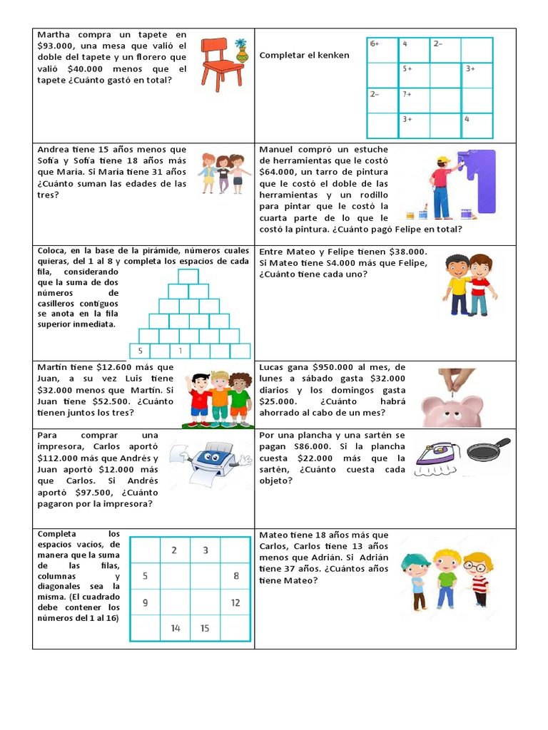 problemas números naturales | PDF