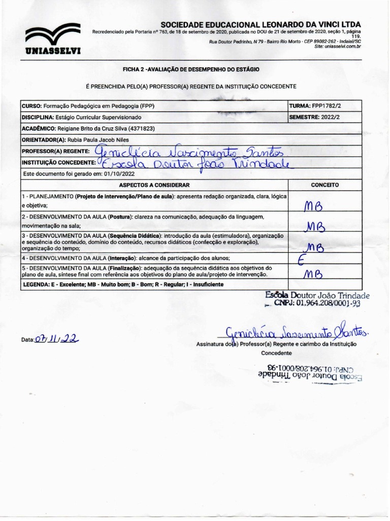 2 Fixas Desempenho | PDF