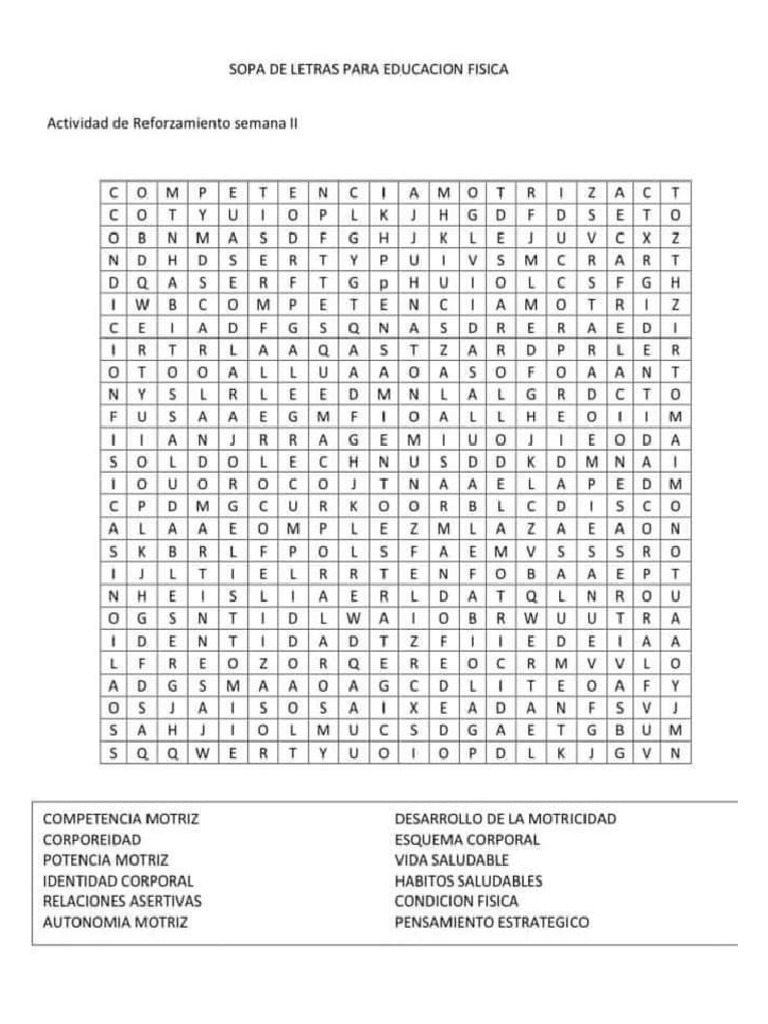 Sopa de Letras - Deportes | PDF