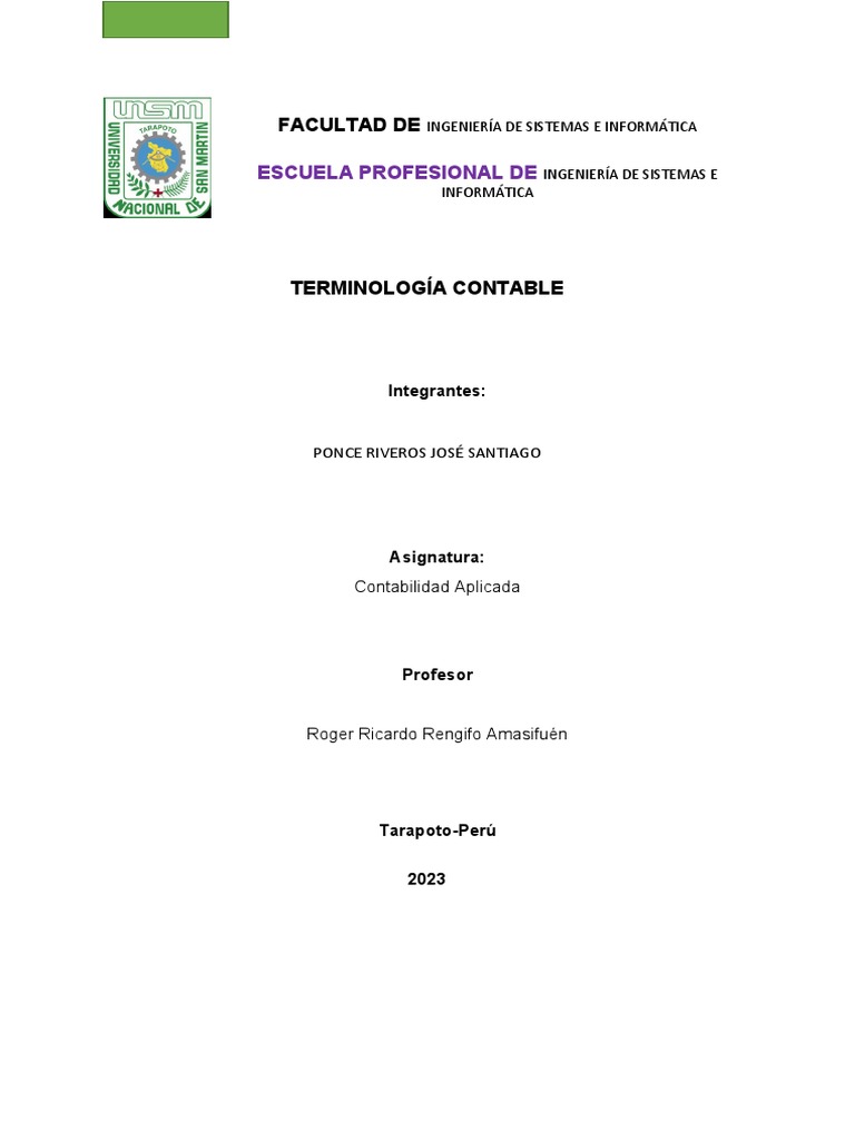 Trabajo de terminologia contable. | PDF | Contabilidad | Compartir ...