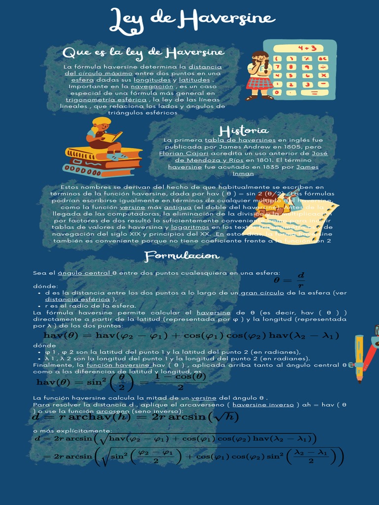 Ley de Haversine | PDF | Geometría euclidiana | Matemáticas