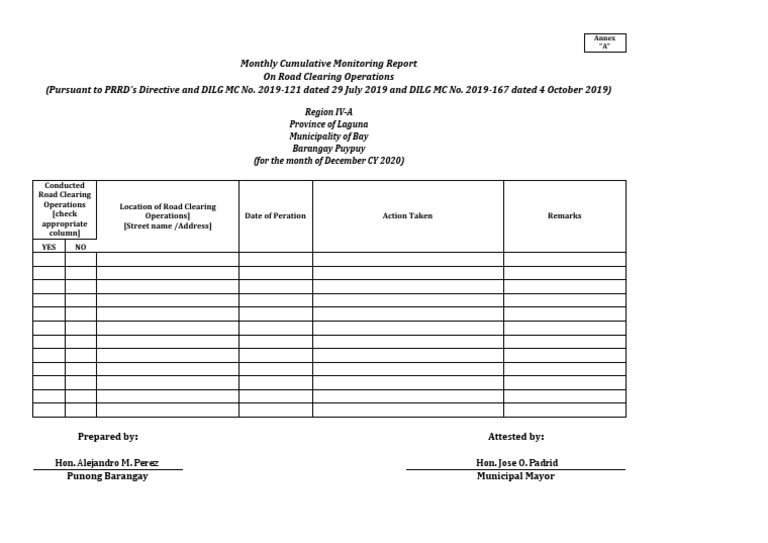 Road Clearing Forms | PDF