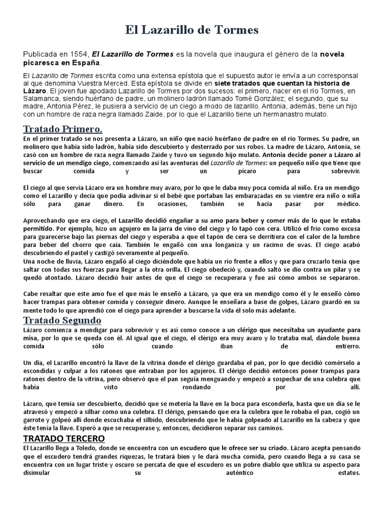El Lazarillo de Tormes 2 | PDF