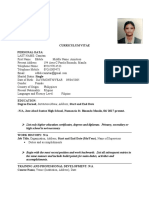 CV Template for Visa Applications | PDF | Career & Growth
