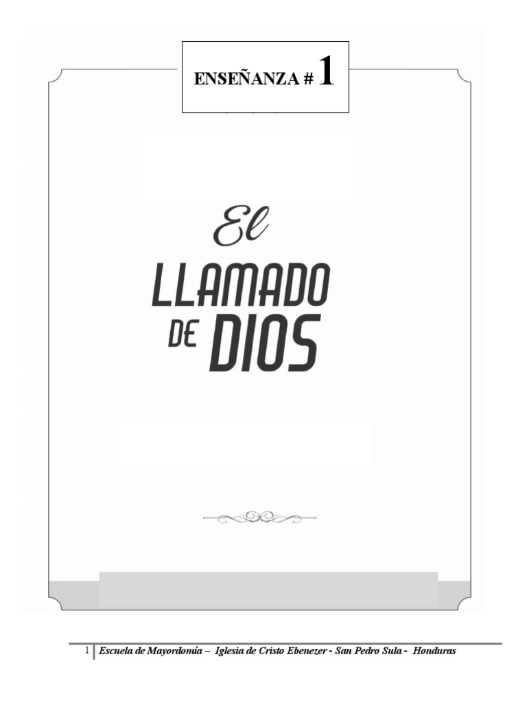 Clase 1 El Llamado De Dios Escm 2020 Pdf Abrahán Moisés 