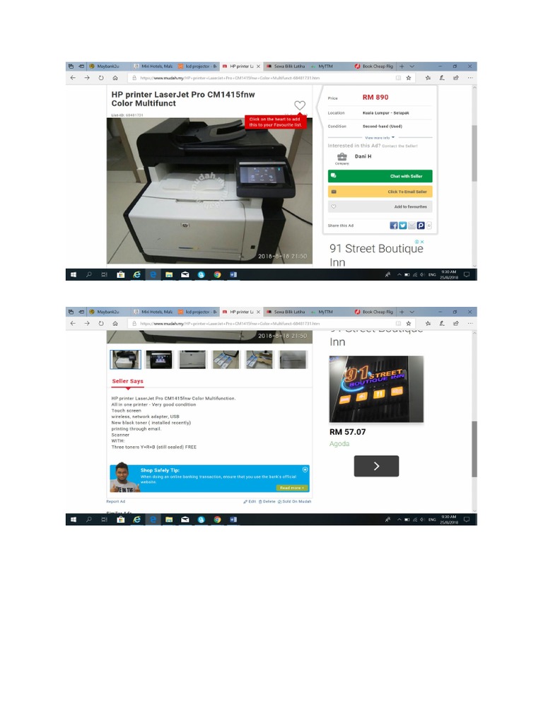 HP Printer LaserJet Pro CM1415fnw Color Multifunct | PDF