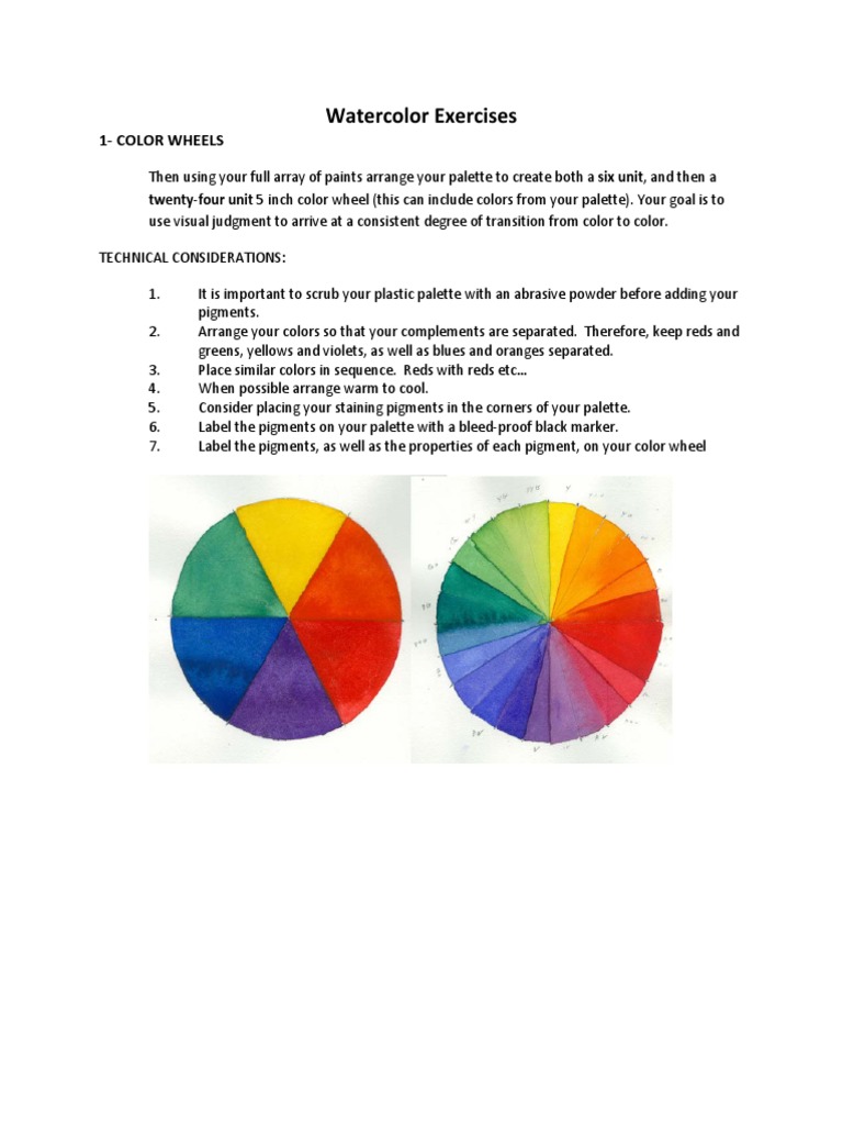 1 Watercolor Exercisesnew | PDF | Sky | Color