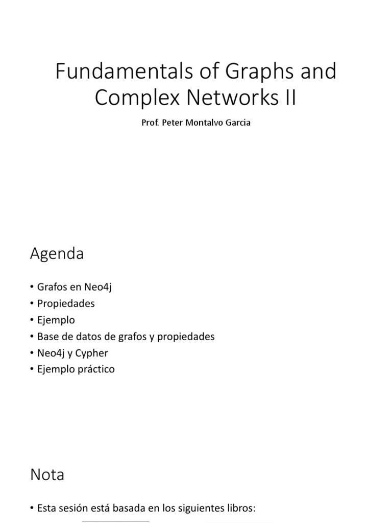 Fundamentals of Graphs and Complex Networks II | PDF | Bases de datos ...