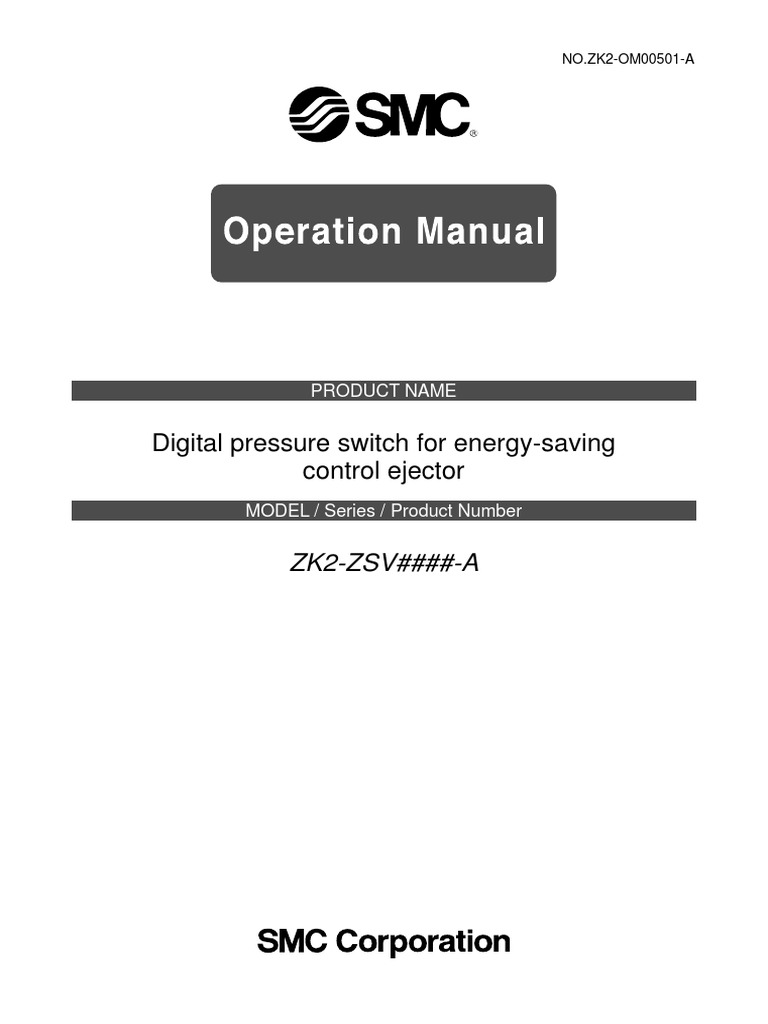 Digital Pressure Switch For Energy-Saving Control Ejector: ZK2-ZSV ...