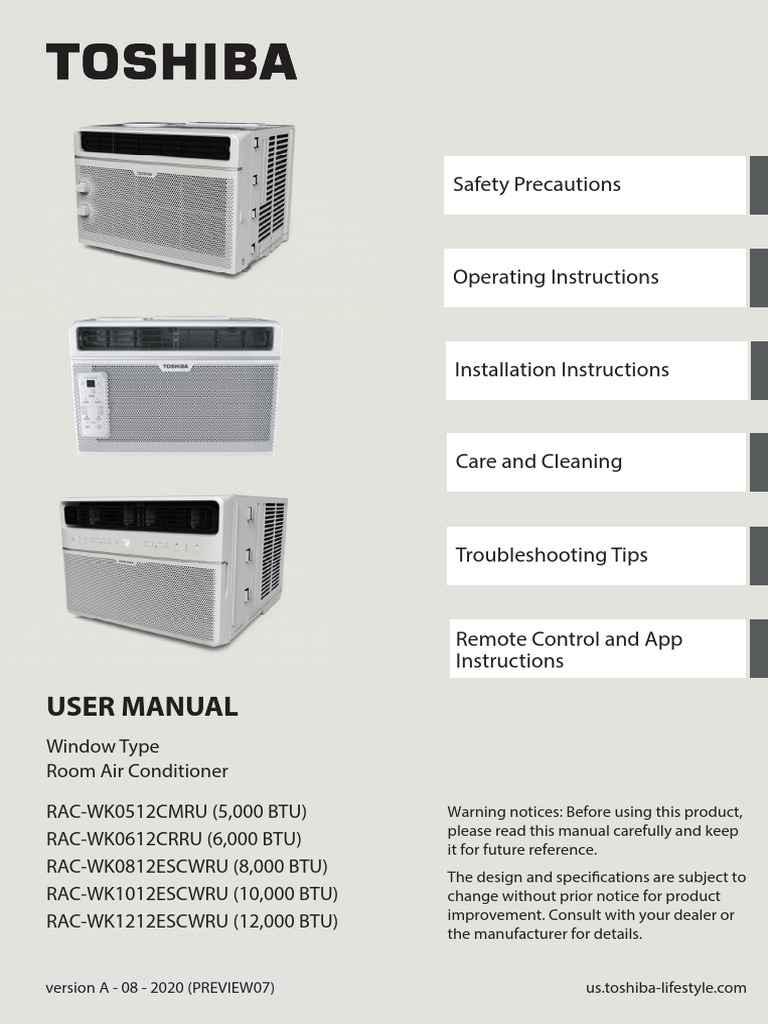 Toshiba Wac+05k 12k User+Manual 2021+ (Ing Esp Preview07) + +Bt+Module | PDF | Ac Power Plugs ...