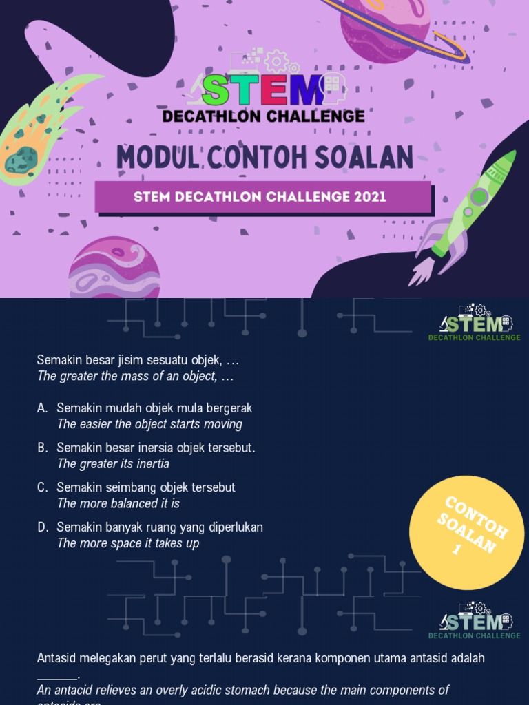 Modul Contoh Soalan Stem Decathlon Challenge 2021 | PDF | Physical ...