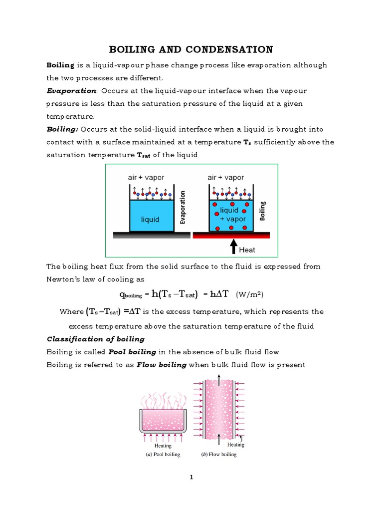 Boiling and Condensation Processes Explained | PDF | Boiling | Statistical Mechanics