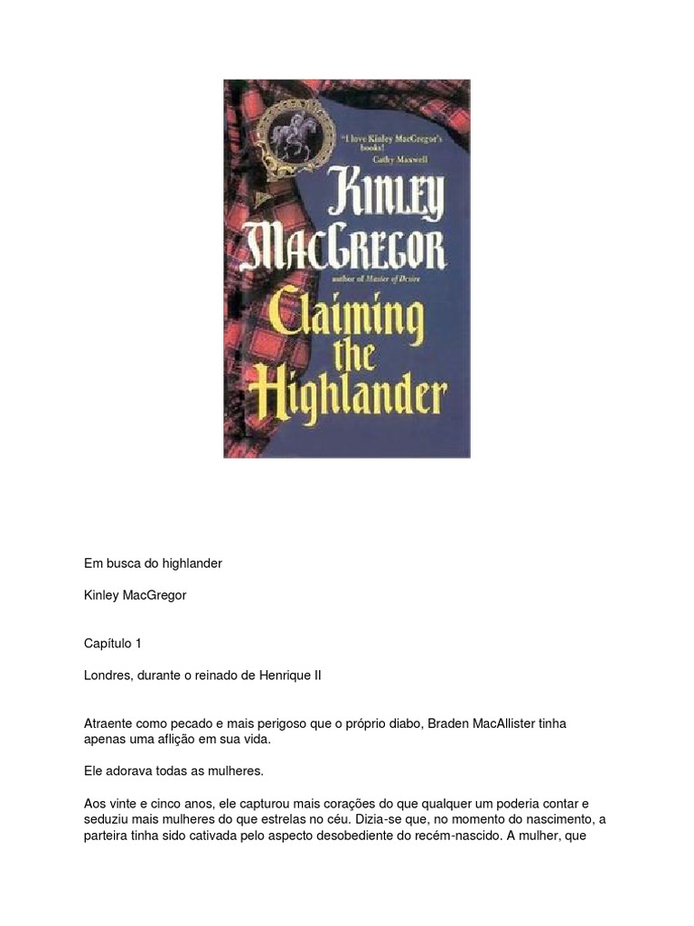 Kinley MacGregor - Série MacAllister 01 - em Busca Do Highlander | PDF ...
