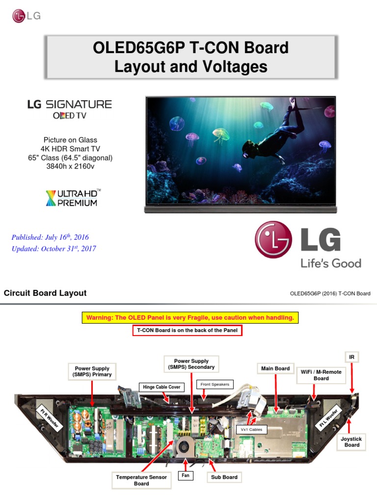 LG Oled65g6p T-Con Board Layout Voltages 2017 | PDF | Power Supply ...