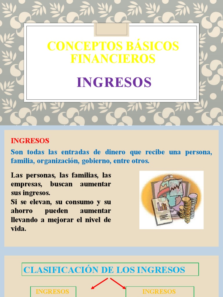 Tipos y Clases de Ingresos Económicos | PDF | Ingresos | Salario