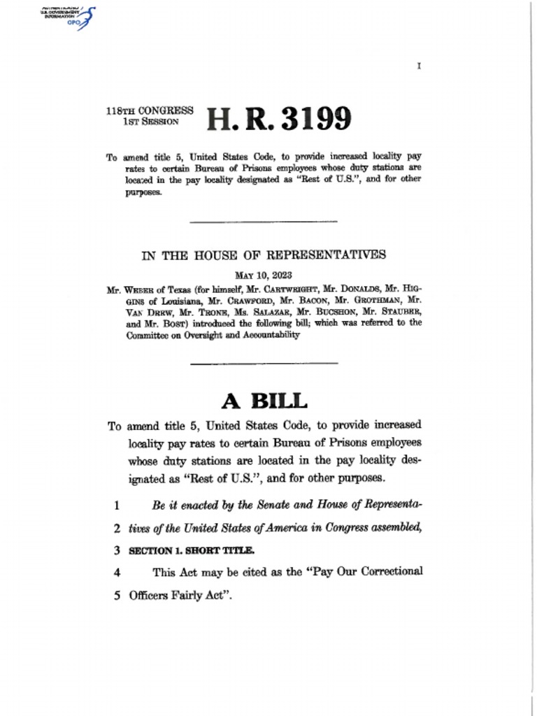 Pay Our Correctional Officers Fairly Act | PDF