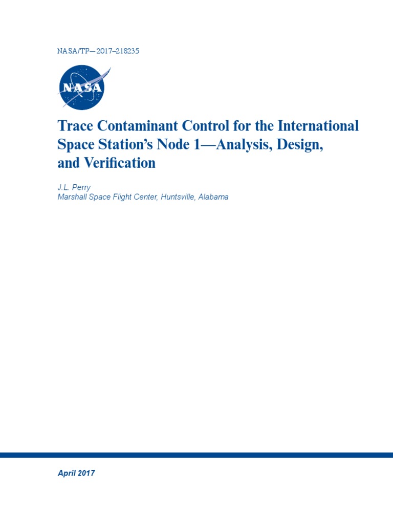 Trace Contaminant Control For The International Space Station's Node 1 ...