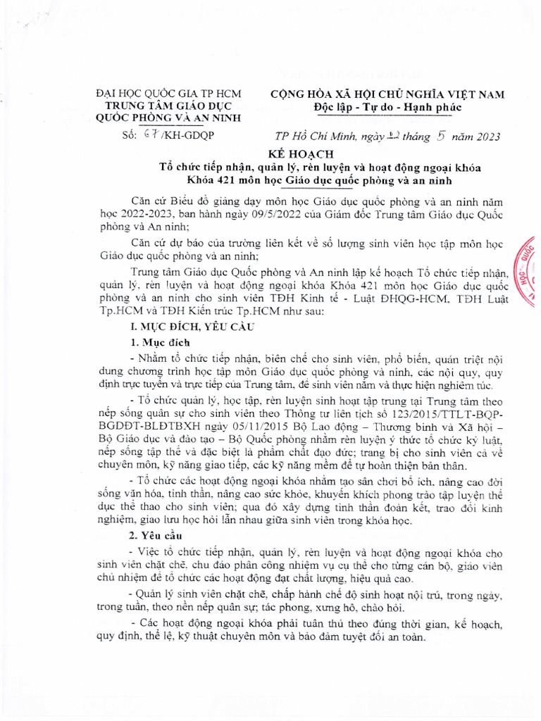 67.KH Tiếp Nhận K421 | PDF