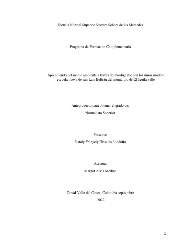 Ejemplo de Anteproyecto | PDF | Aprendizaje | Enseñando