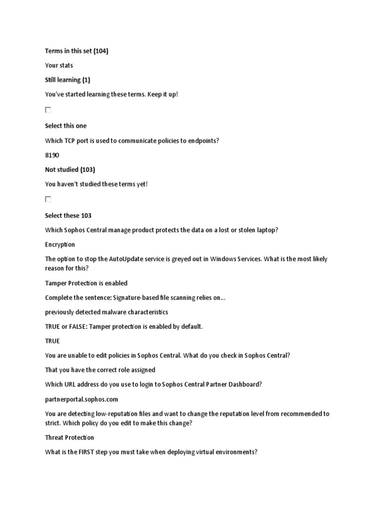 Sophos Certified Engineer | PDF | Malware | Antivirus Software