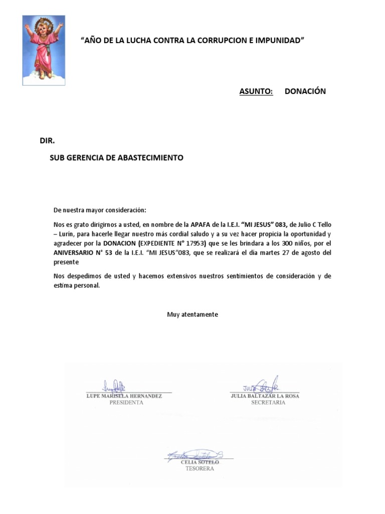 De nuestra mayor consideración | PDF