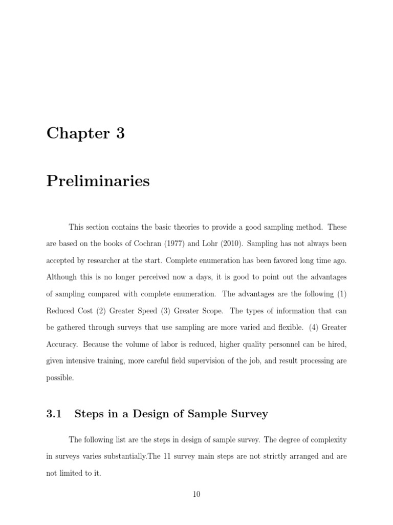 Preliminaries of Survey Sampling | PDF | Estimator | Bias Of An Estimator
